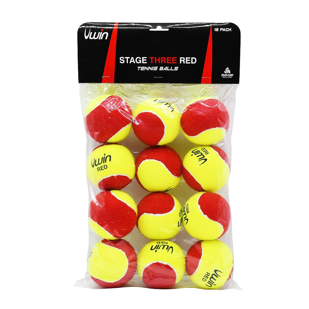Uwin Stage 3 Red Tennis Balls - Pack of 12 balls – LaMarc Sports