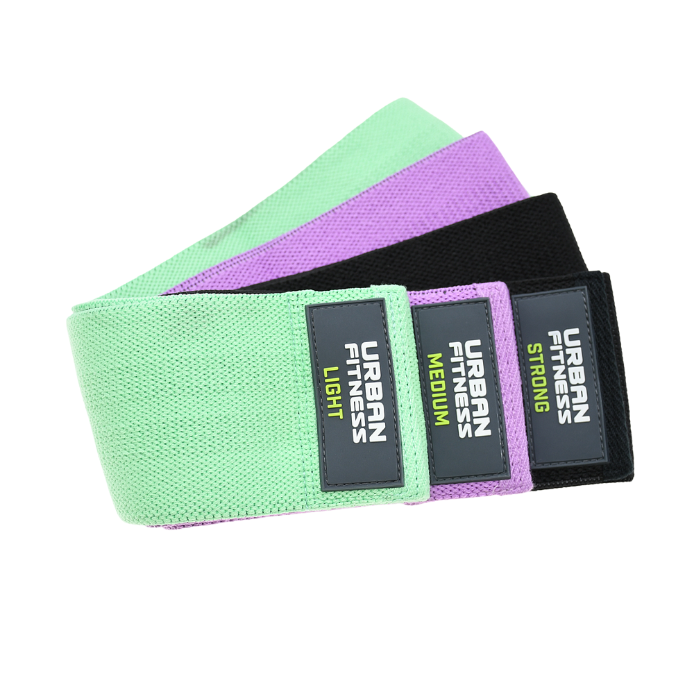 Urban Fitness Fabric Resistance Band Loop (Set of 3) 15 Inch – LaMarc ...