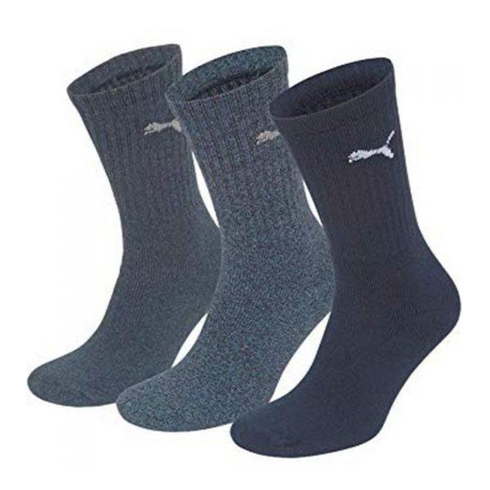 Puma Crew Sock 3 Pack Navy – LaMarc Sports